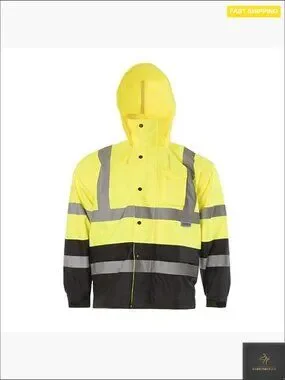 Jackets & Coats | Hivis Waterproof Rain Jacket With Mesh Lining ...